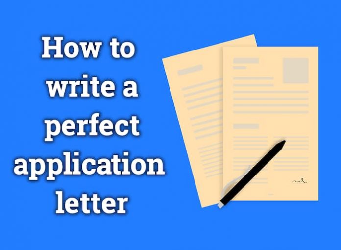 How to write an application letter | Aid the student